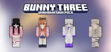 BUNNY THREE - SKIN PACK » Minecraft Bedrock Addons
