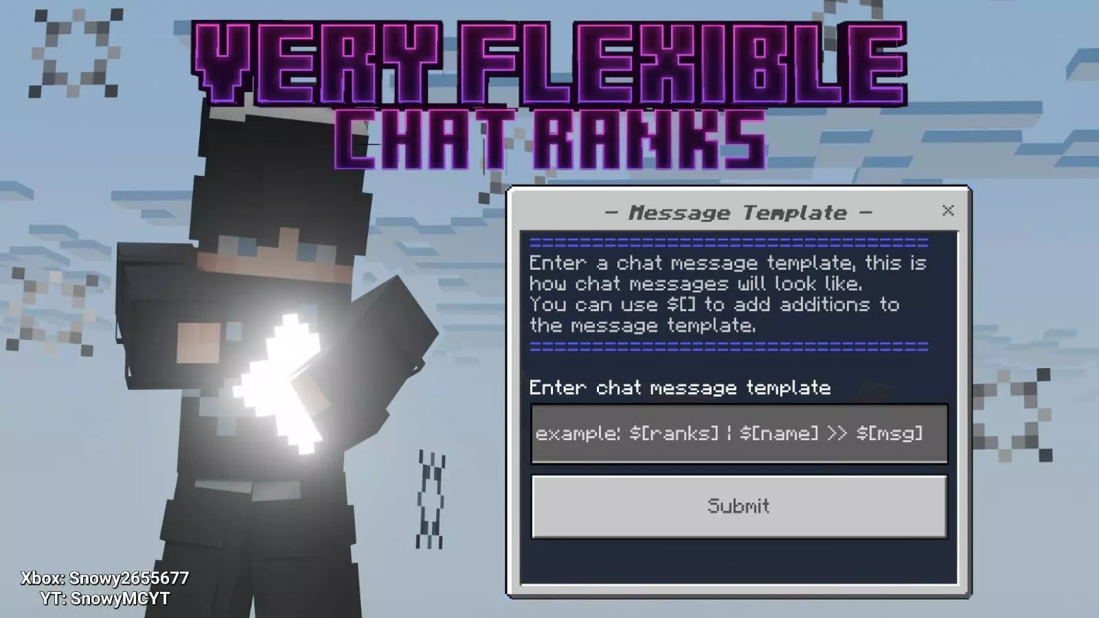 VERY Flexible Chat Ranks Mod | Minecraft Addon