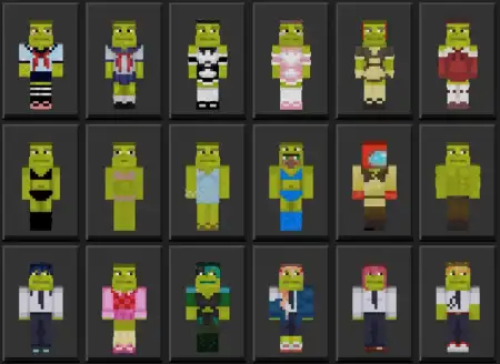 Shrek Skinpack » Minecraft Bedrock Addons
