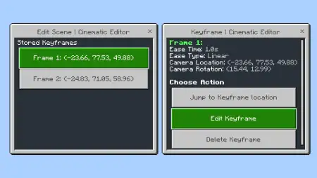 Cinematic Editor Mod | Minecraft Addon