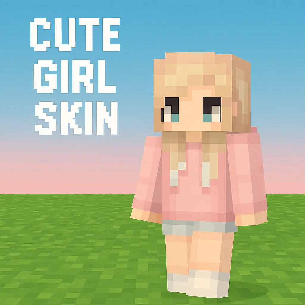 Cute Girl Skin » Minecraft Bedrock Addons