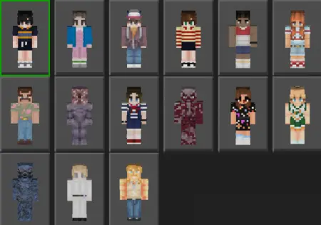 Stranger Things Skinpack! 15 New Skins » Minecraft Bedrock Addons